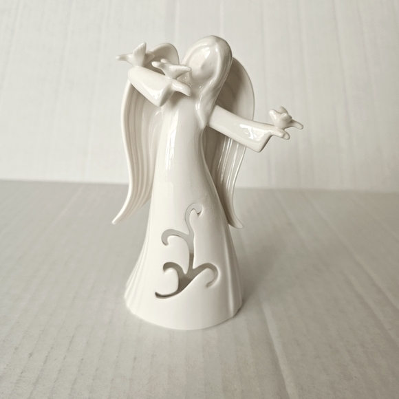 Gund | Accents | Gund Gifts Porcelain Angel With Birds Tealight Candle ...